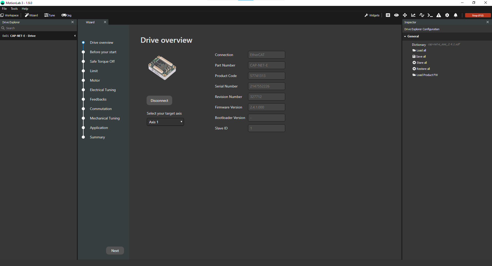 Connect PC and servo drive