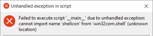 Unhandled exception in script when starting MotionLab3