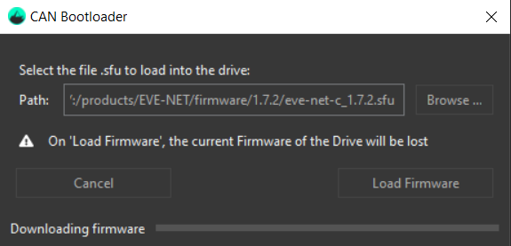 Firmware update through CANopen
