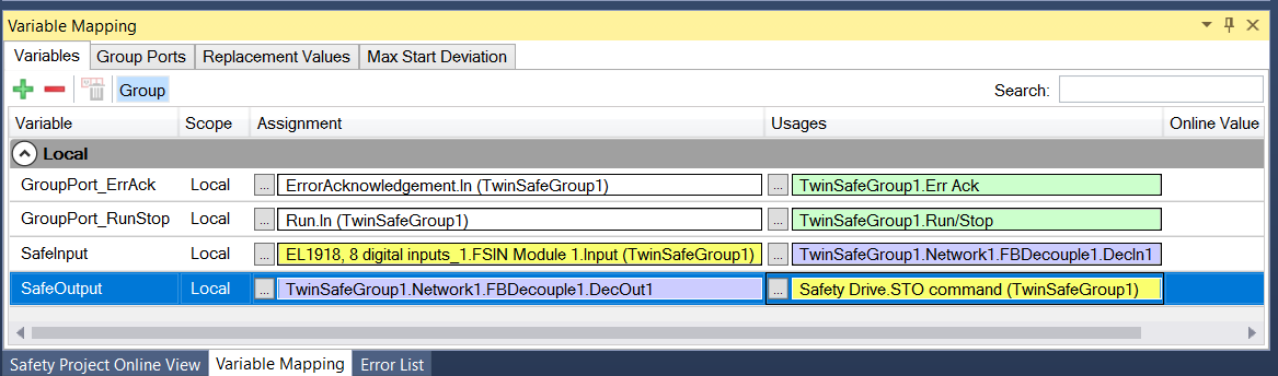 Setting up an FSoE application with TwinCAT